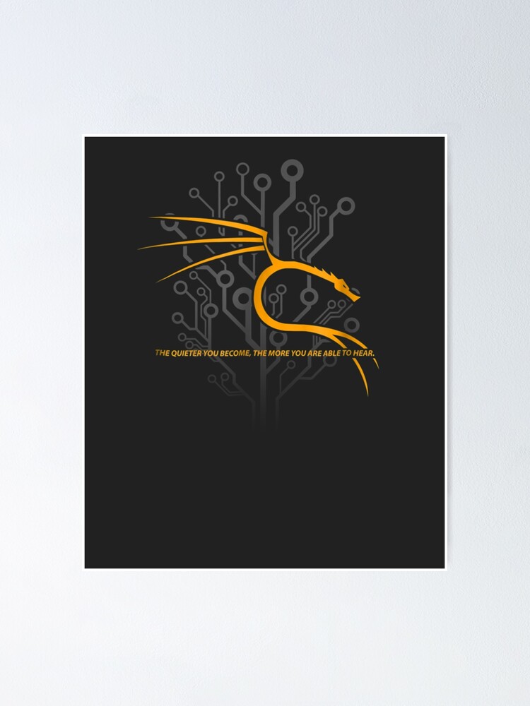 "Backtrack Kali Linux with Dragon and Tagline - Orang" Poster for Sale ...