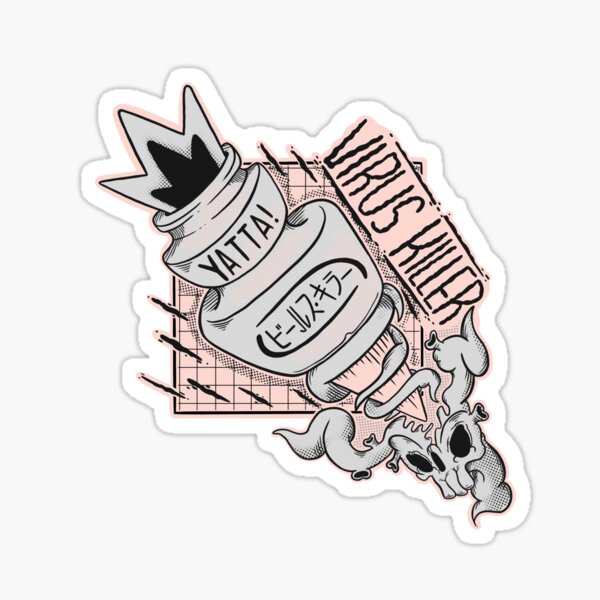 "Yatta! Milk Drink: Virus Killer (Original)" Sticker for Sale by Hojyn ...
