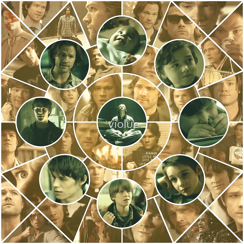 "Sam Winchester Collage" by violue | Redbubble