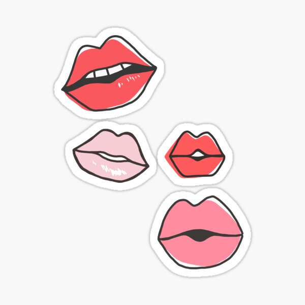 "lip sticker pack" Sticker for Sale by campbelltoth | Redbubble