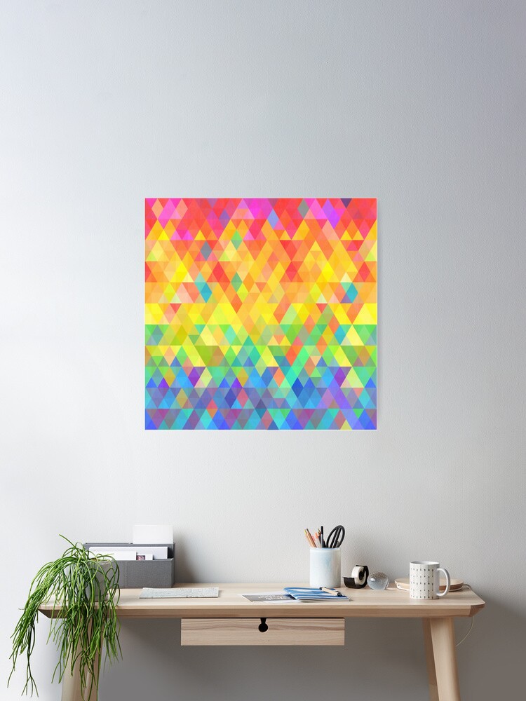 "Rainbow Spectrum Triangle Prism" Poster for Sale by art-pix | Redbubble