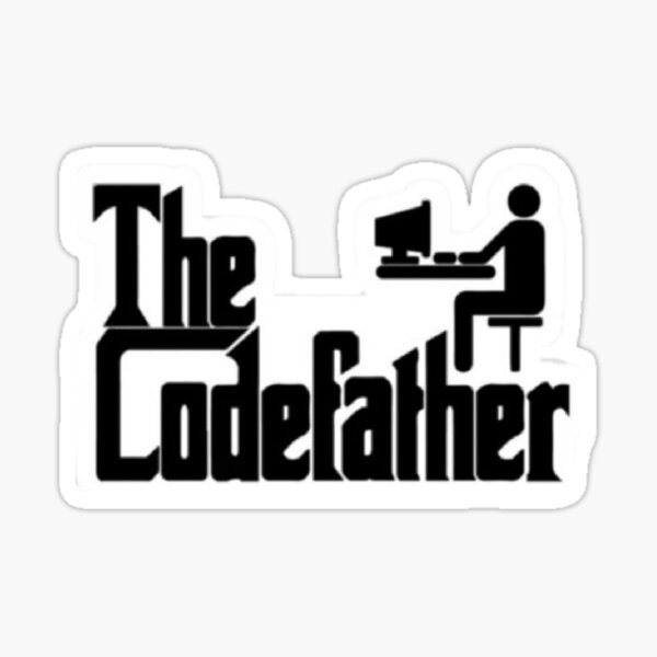 "The Code Father" Sticker for Sale by Witty-Merch | Redbubble