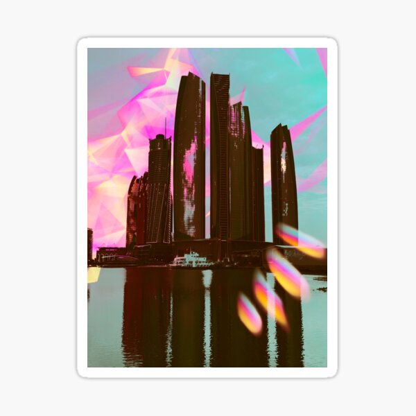 "Etihad Towers" Sticker for Sale by RachelLoveCraft | Redbubble