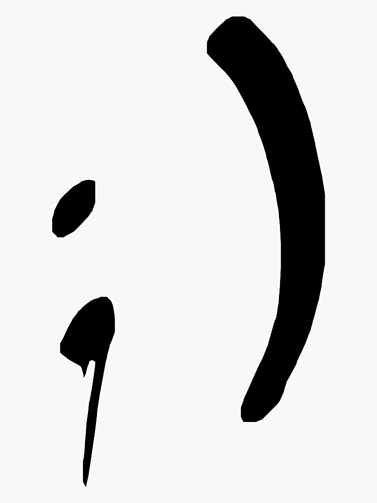 "Side Smiley face " Sticker by justmxds | Redbubble