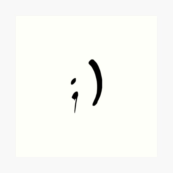 "Side Smiley face " Art Print by justmxds | Redbubble