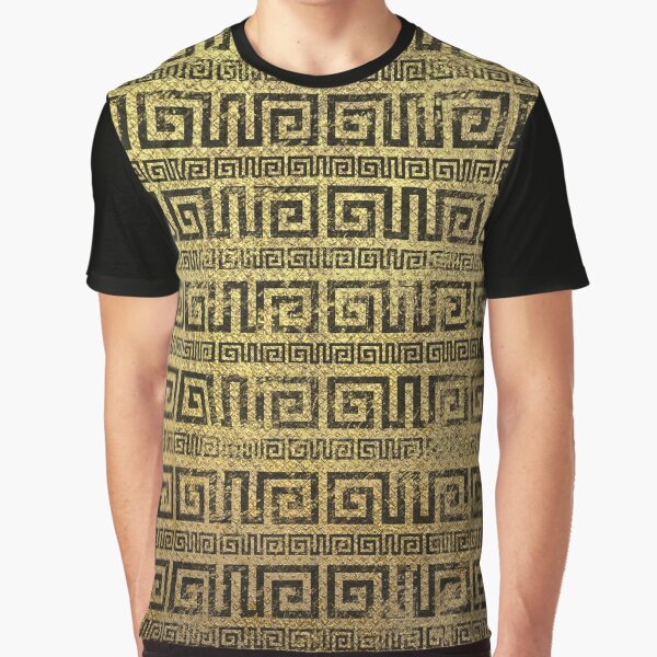 "Vintage Gold Greek Meander Pattern " T-shirt for Sale by k9printart ...
