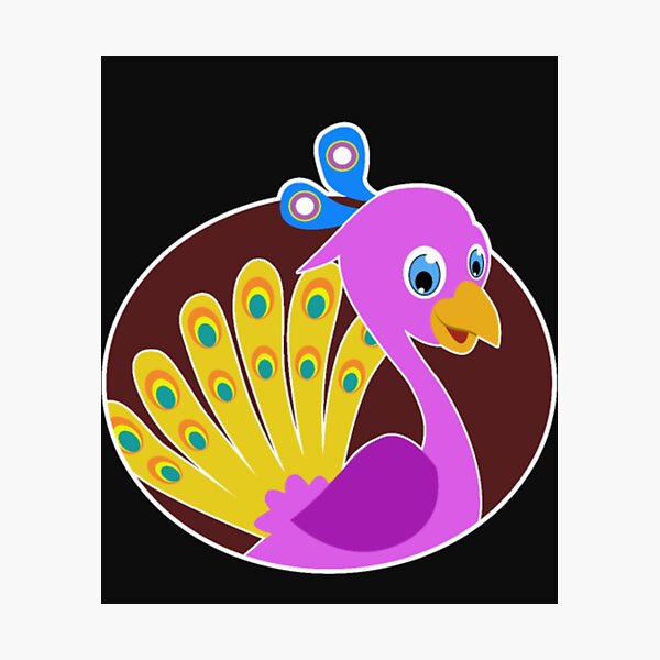 Lámina fotográfica «idea linda linda linda del regalo del pavo real ...