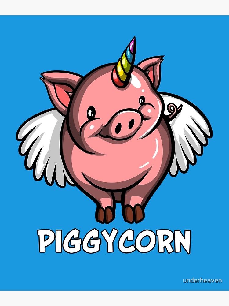 "Piggycorn Pig Unicorn" Poster for Sale by underheaven | Redbubble