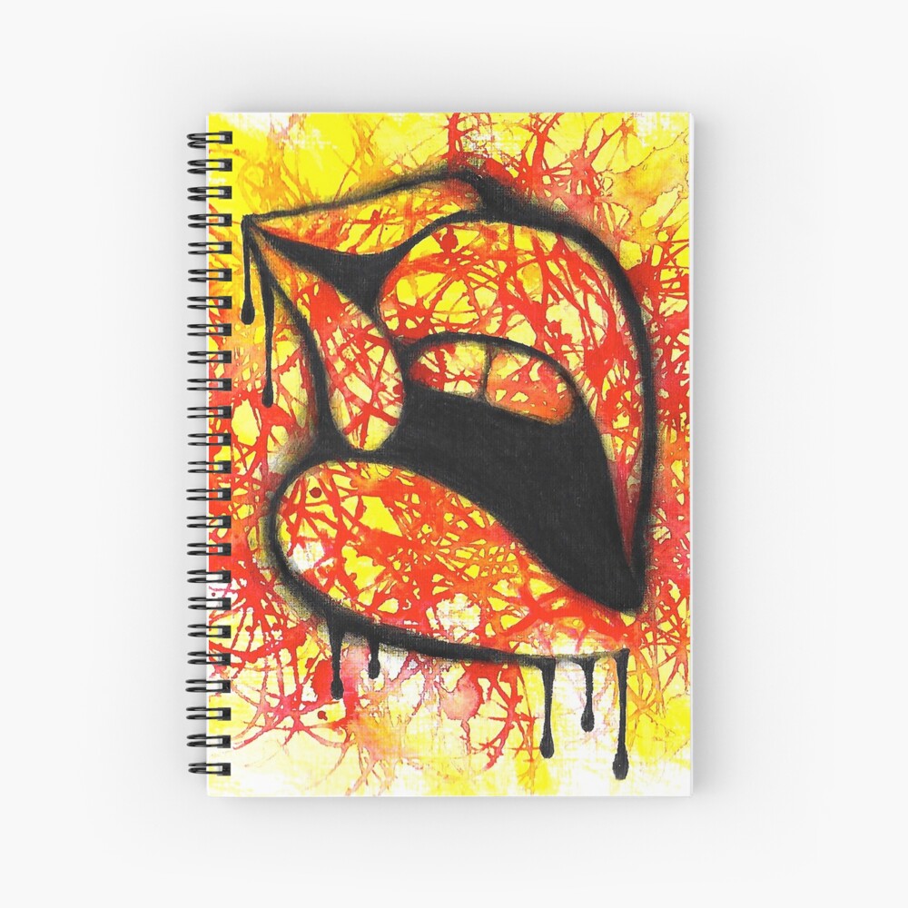 Kiss Red And Yellow Erotic Art Illustration Kiss Kissing Lip Lips Sex Sexual Love Lovers