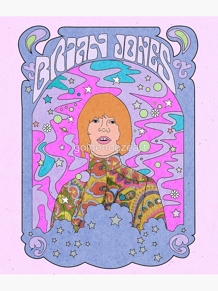 "BRIAN JONES" Poster for Sale by goldendazeart | Redbubble