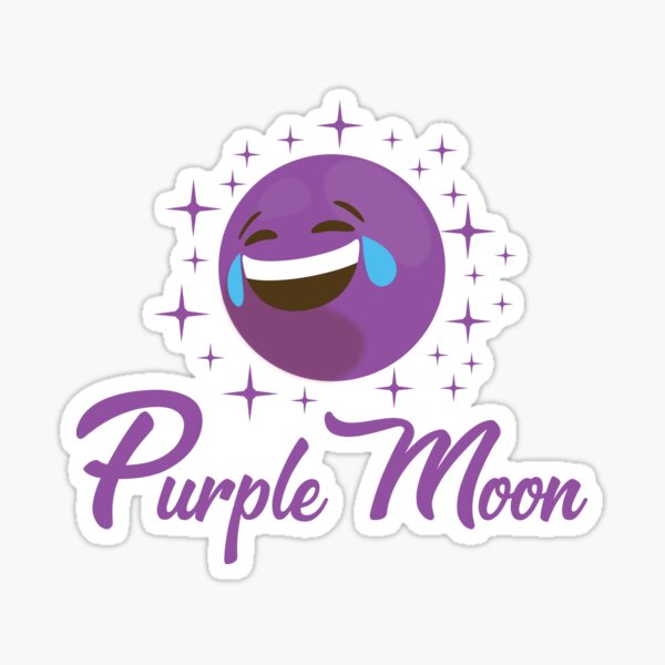 "Purple Moon" Sticker for Sale by bennadeeapparel | Redbubble