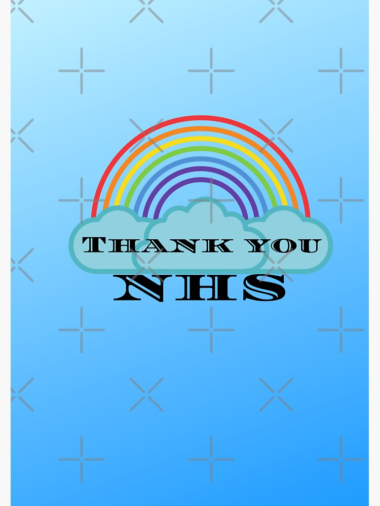 "Thank you NHS" Sticker by Delicarte | Redbubble