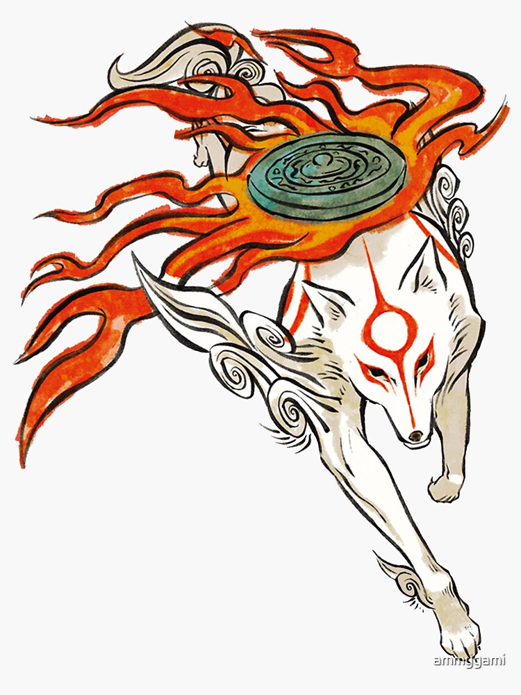 "Amaterasu" Sticker for Sale by ammygami | Redbubble