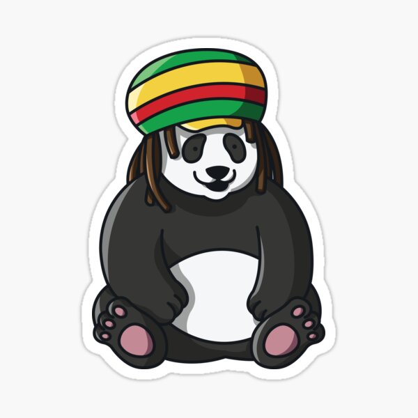 "Rasta Panda bear Rastafarian" Sticker for Sale by 123428094 | Redbubble