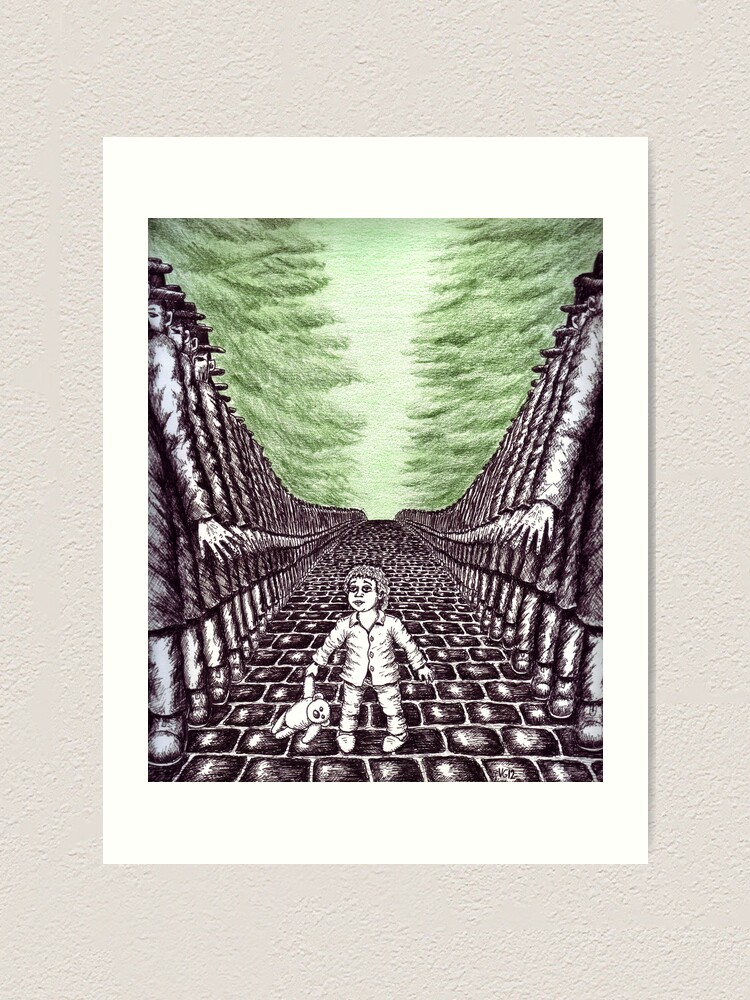 "Nightmare surreal pen ink and pencil drawing" Art Print for Sale by ...