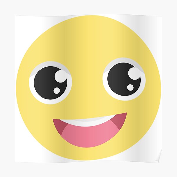 "Happy face emoji" Poster for Sale by DialogDesignRU | Redbubble