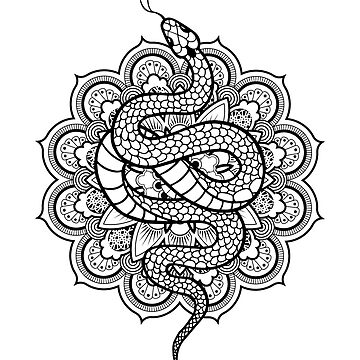 "Mandala snake" Sticker by DerSenat | Redbubble