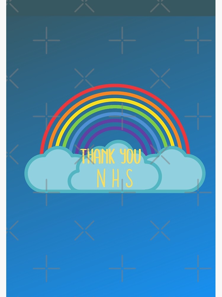 "Thank you NHS" Poster by Delicarte | Redbubble
