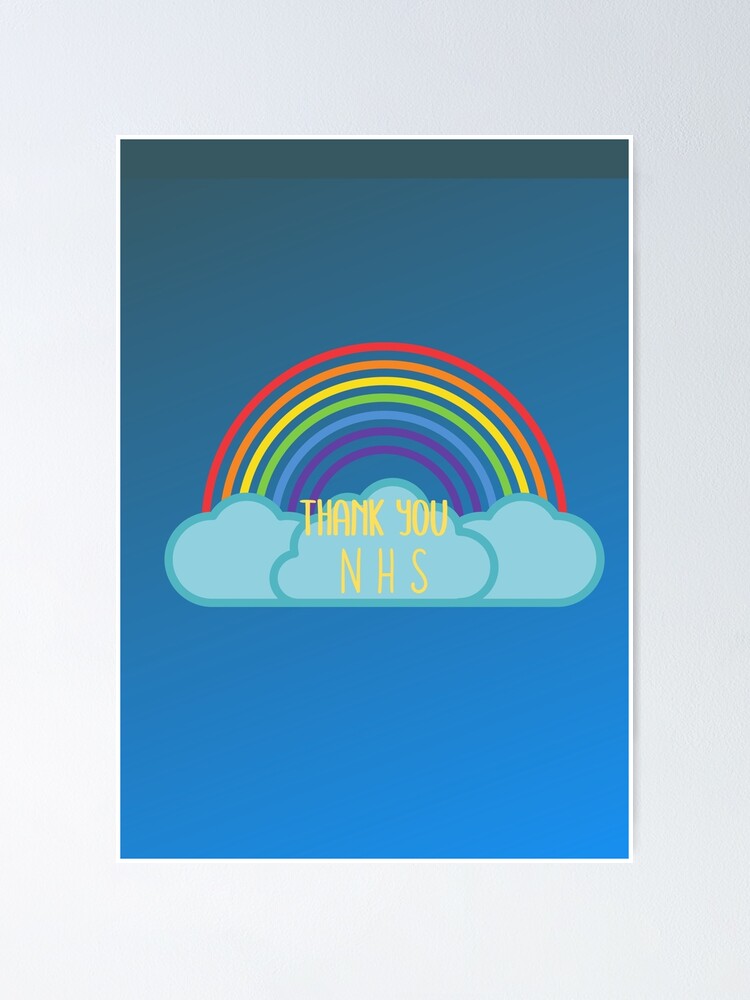 "Thank you NHS" Poster by Delicarte | Redbubble