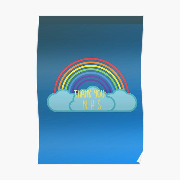 "Thank you NHS" Poster by Delicarte | Redbubble