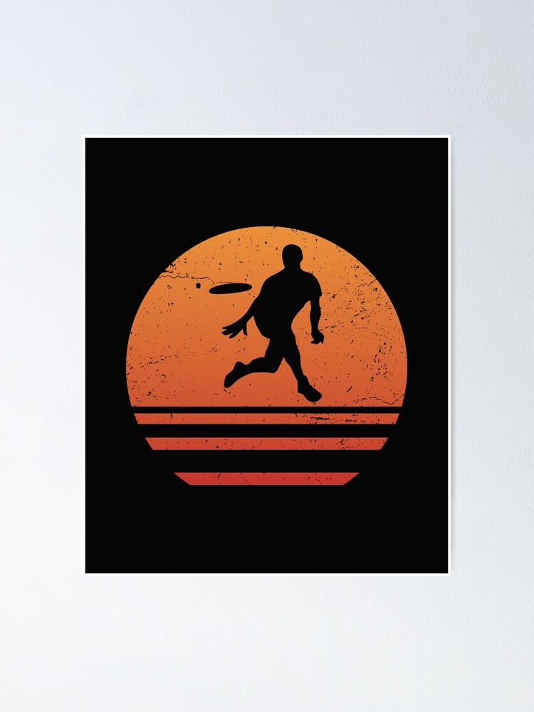 "Ultimate Frisbee Retro Sun Sunset" Poster by EstelleStar | Redbubble