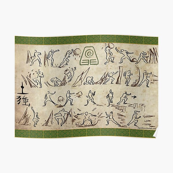 "Earth Scroll Avatar" Poster for Sale by Daljo | Redbubble