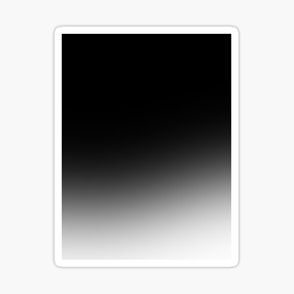 "B&W gradient || black and white" Sticker by Fanntastic | Redbubble