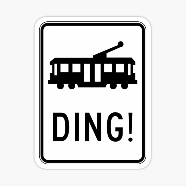 "Ding!" Sticker for Sale by D-signs | Redbubble