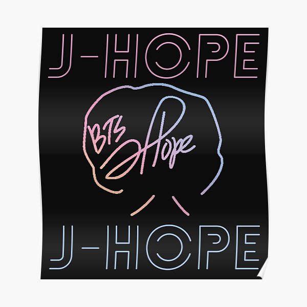 "BTS Jhope Name Signature" Poster for Sale by blueoctober04 | Redbubble