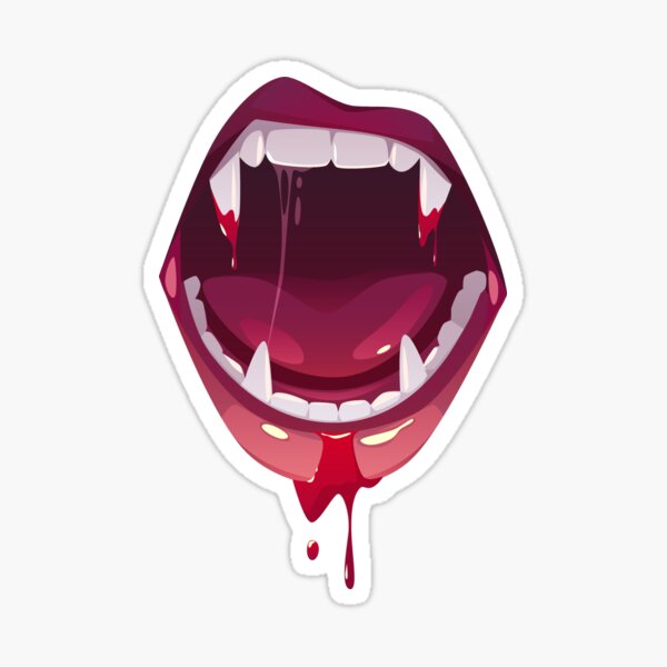 "Mask mouth lips vampire mouthguard" Sticker for Sale by Emir-Designer ...
