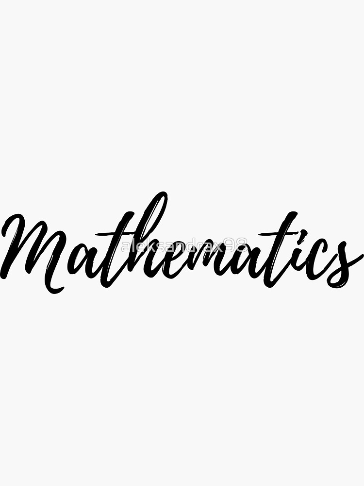 "Mathematics" Sticker for Sale by aleksandrax98 | Redbubble