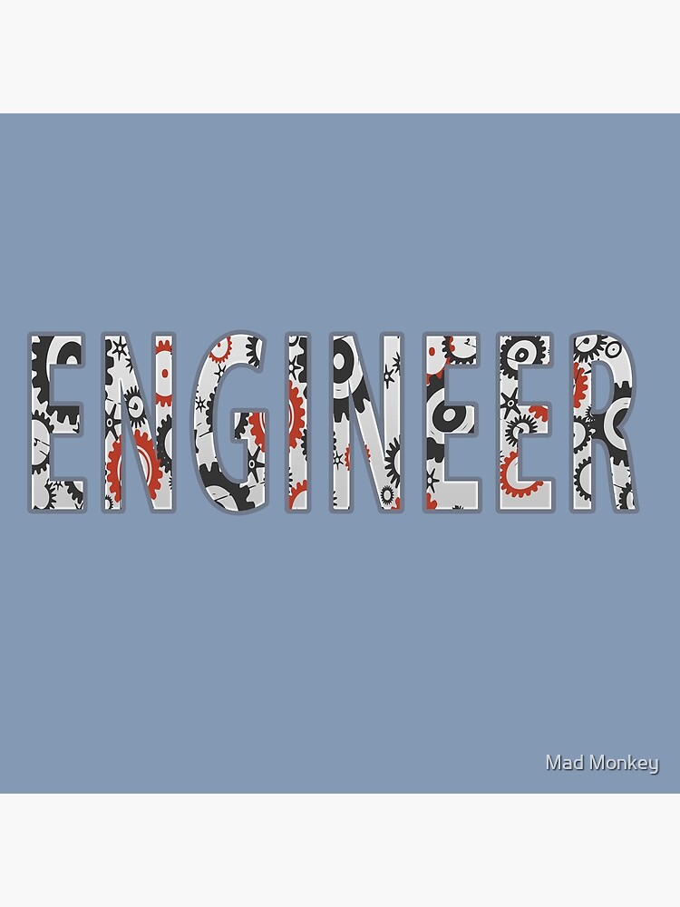 "Engineer (Internal cogs logo)" Poster for Sale by mad-monkey | Redbubble