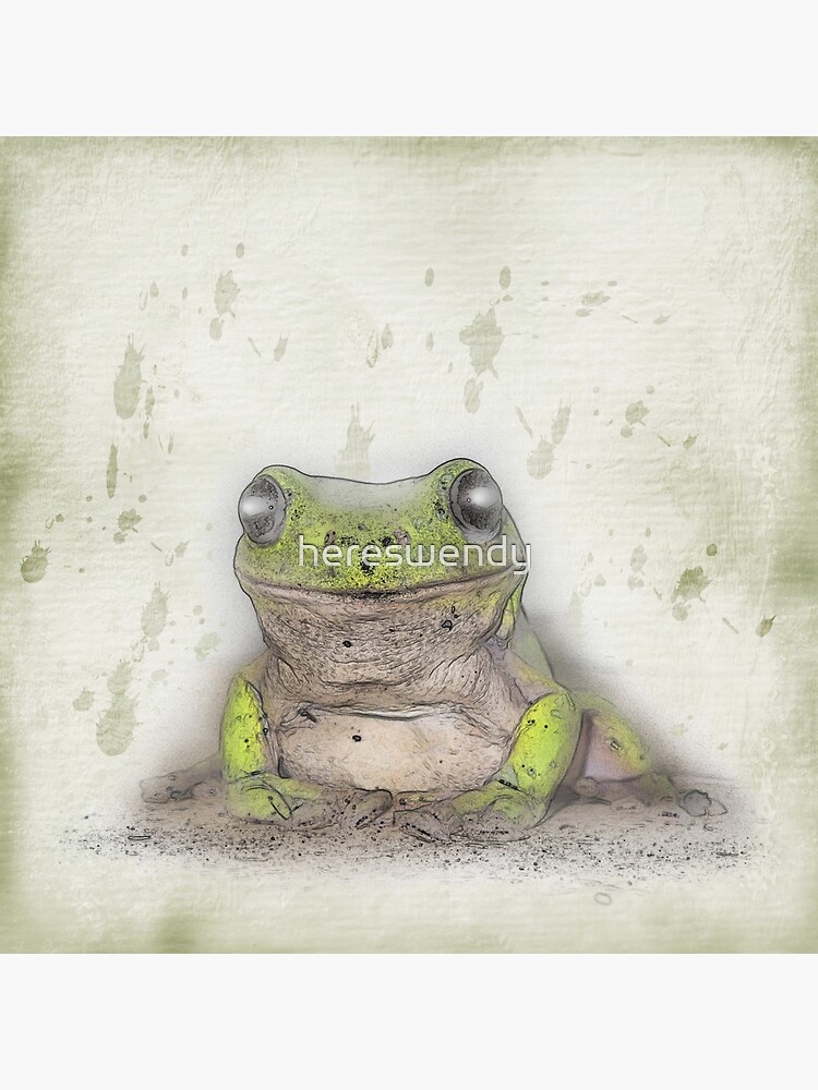 "Posing green tree frog" Poster by hereswendy | Redbubble