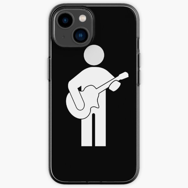 "Stickman Playing Guitar (White)" iPhone Case for Sale by mattmalloy ...