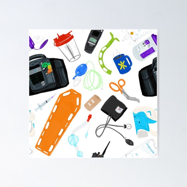 "EMS Tactical Gear Pattern" Poster for Sale by EdenEtc | Redbubble