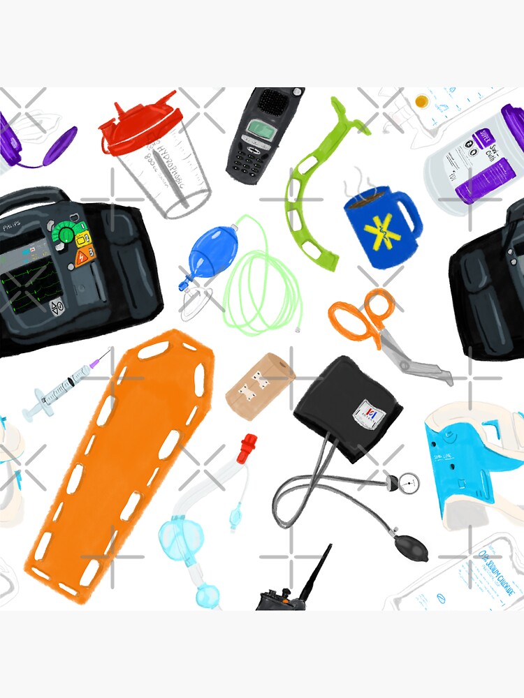 "EMS Tactical Gear Pattern" Sticker for Sale by EdenEtc | Redbubble