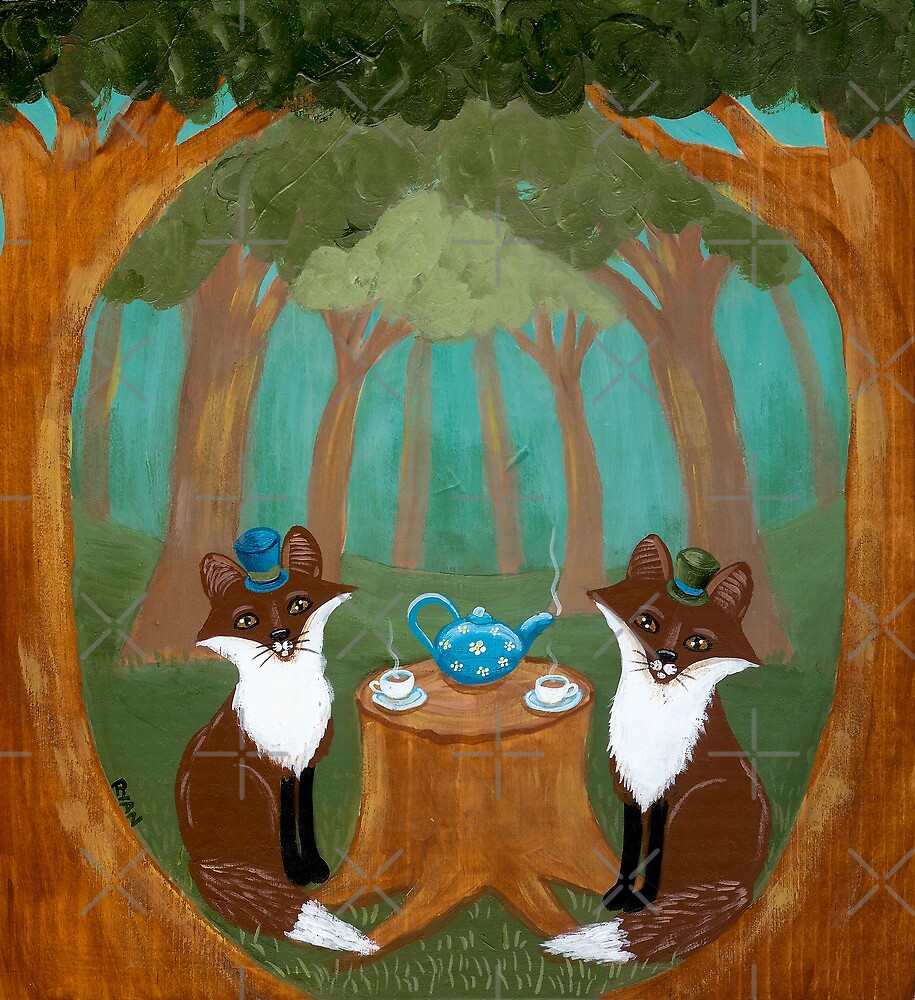 "Woodland Fox Tea Party" by kilkennycat | Redbubble