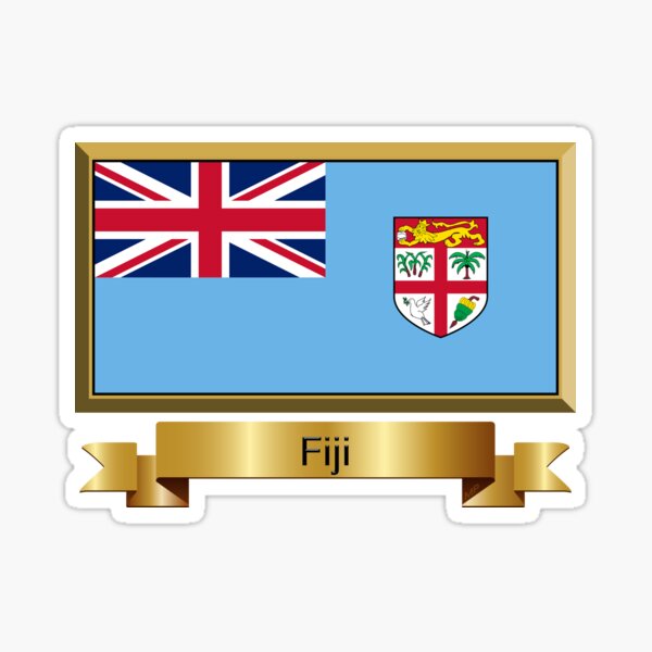 "Fiji Flag Gifts, Stickers & Products - Named" Sticker for Sale by ...