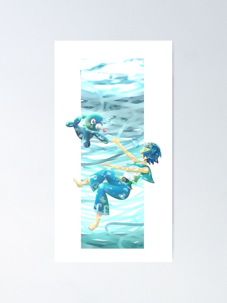 "Lana and Popplio/Suiren and Ashimari" Poster by kimidoll | Redbubble