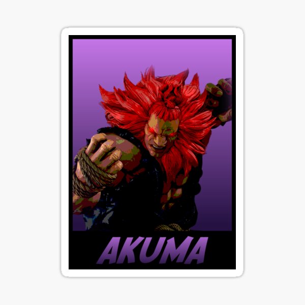 "Akuma Street Fighter" Sticker for Sale by OneZandro | Redbubble