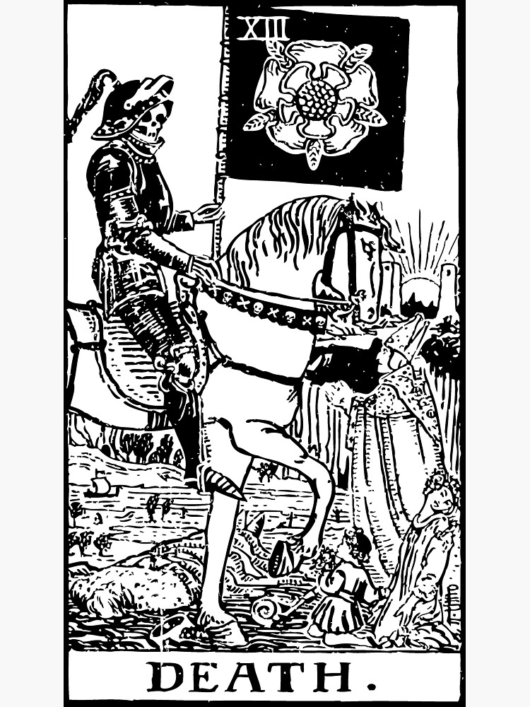 "Tarot : Death black & white" Poster by tarotcarddesign | Redbubble