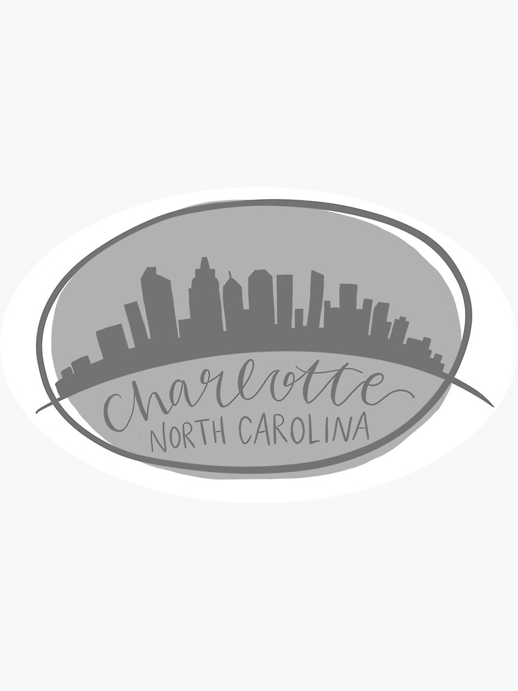 "Charlotte, NC Skyline" Sticker for Sale by ralesw123 | Redbubble