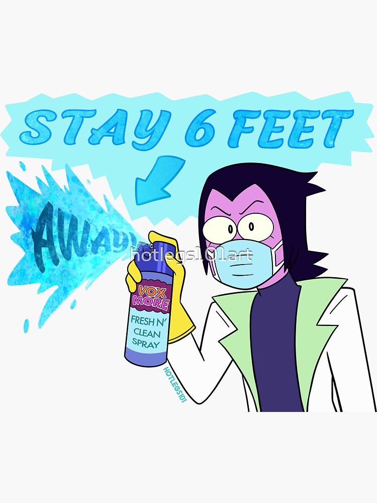 "Stay 6 Feet Away! - OK KO Professor Venomous" Sticker for Sale by ...