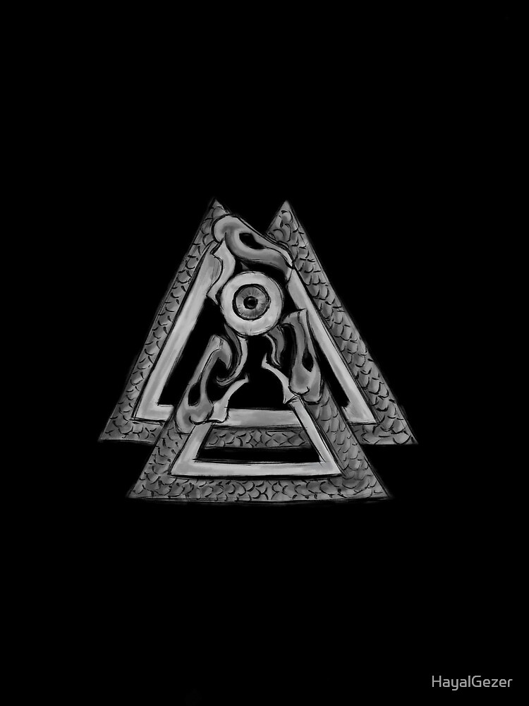 "Valknut Snake Knot Rune Symbol" Art Print by HayalGezer | Redbubble