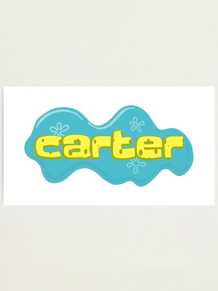 Lámina fotográfica «Boy Name Carter en estilo de dibujos animados de ...