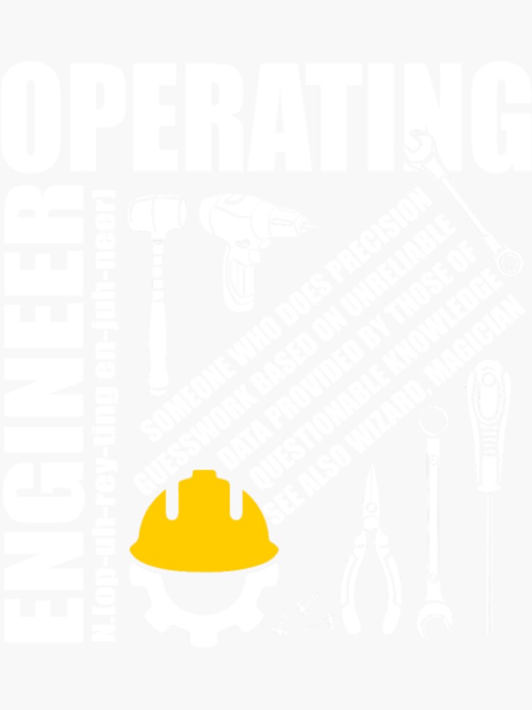 "Operating engineer who precision" Sticker for Sale by StarcyWol ...