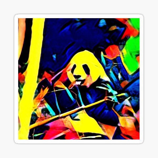 "Trippy Psychedlic Rave Panda" Sticker by Utopian-Nation | Redbubble