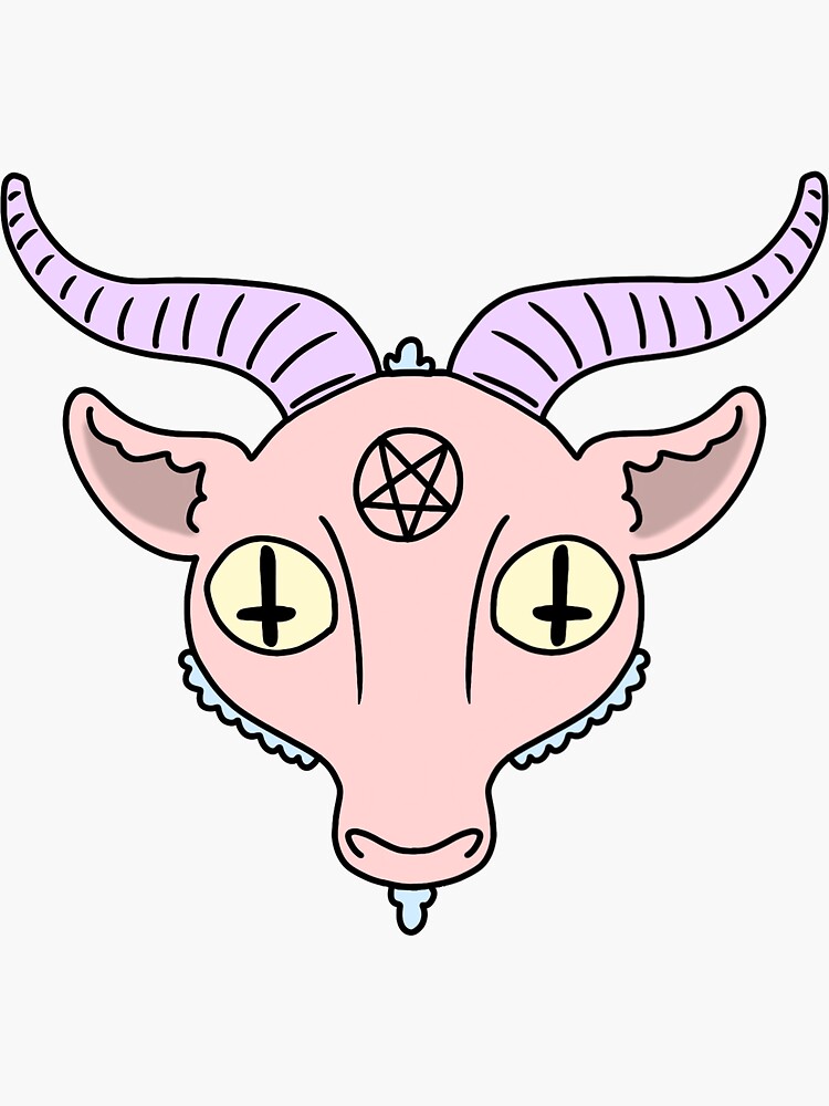 "ave satanas [pastel]" Sticker for Sale by oatmilcc | Redbubble