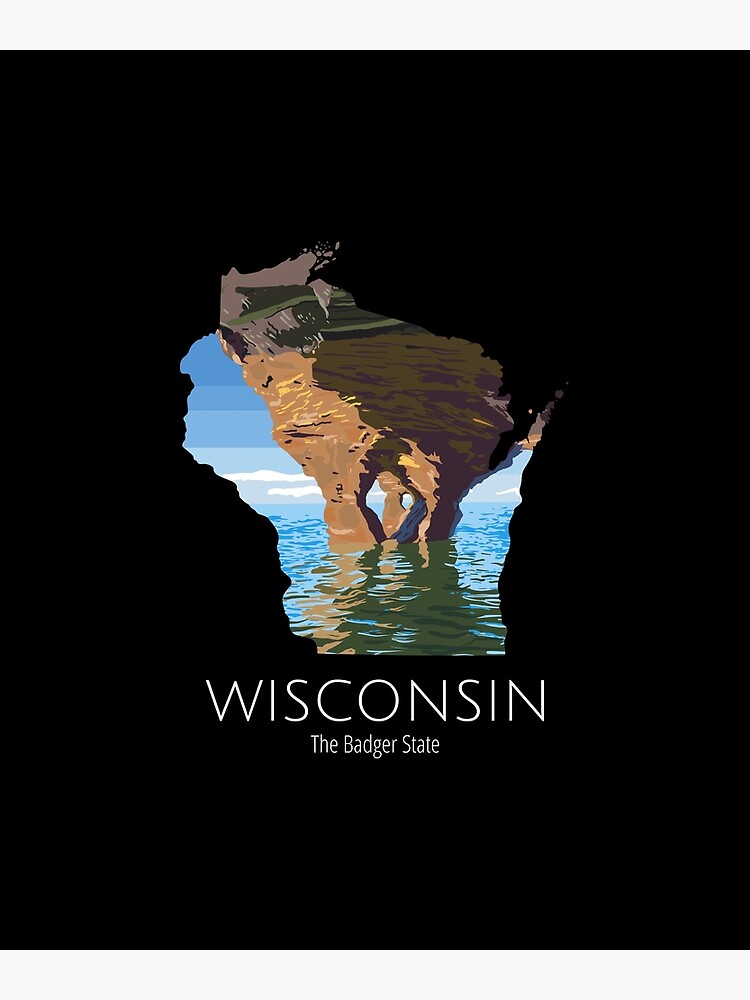 "Wisconsin Proud State Motto The Badger State product" Poster for Sale ...