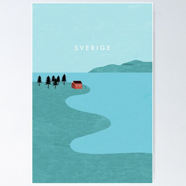 "Sweden travel poster" Poster by Anna Katinka Reinke | Redbubble